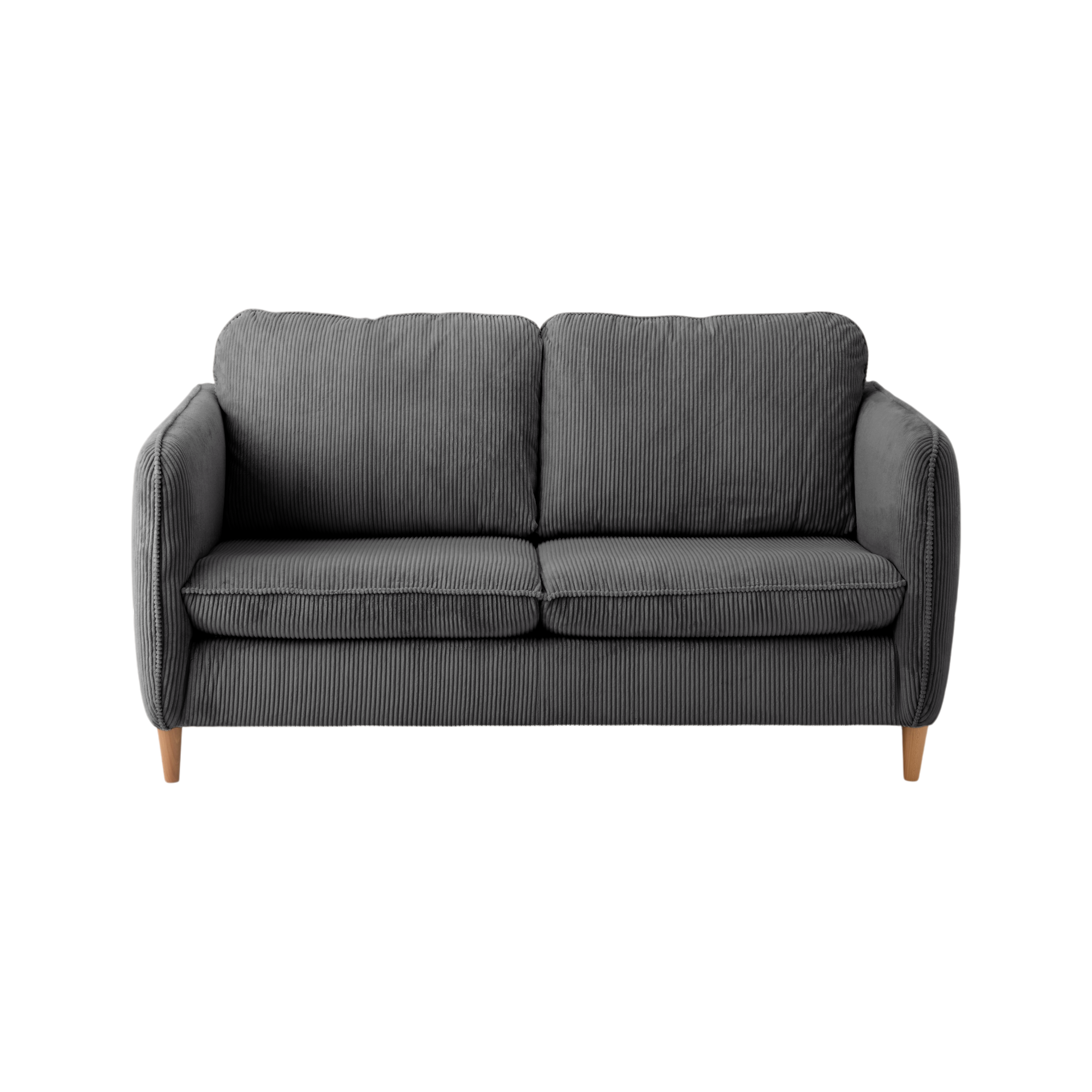 Canapé convertible velours côtelé Portimo - Gris - 2 places | Camif