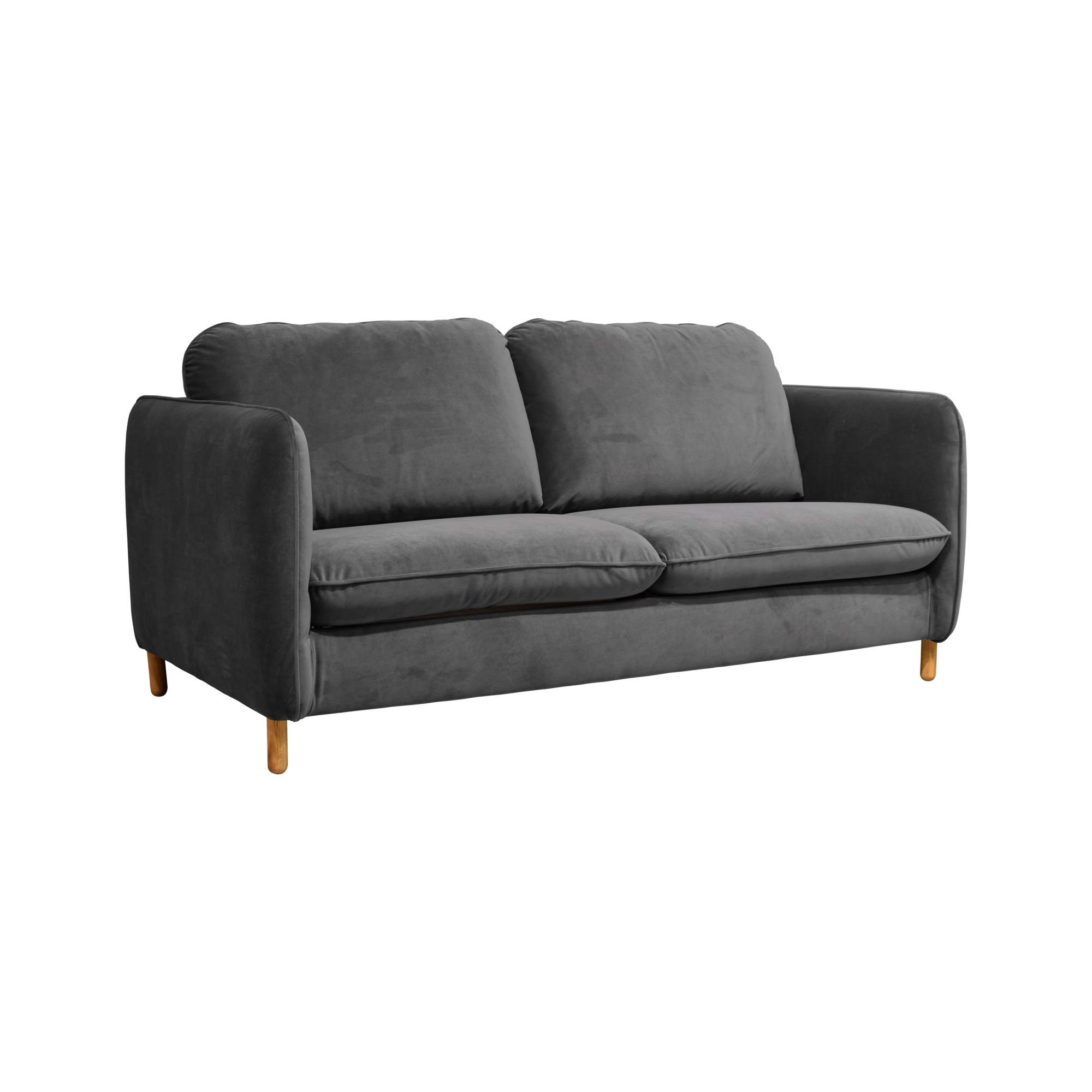 Canapé convertible velours Portimo - Gris | Camif