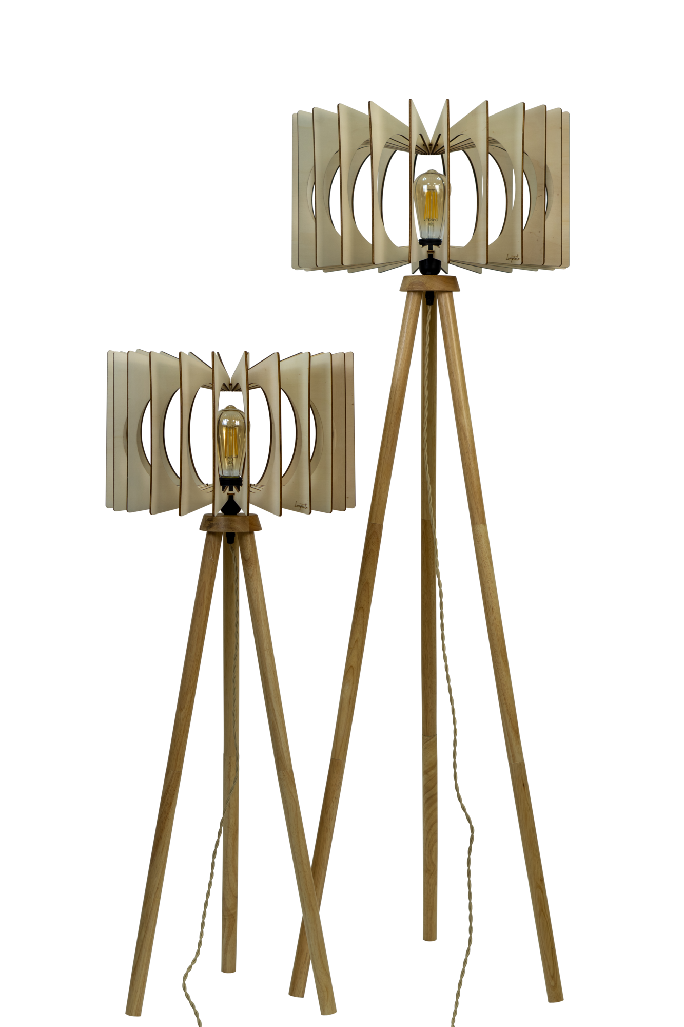 ATELIER LOUPIOTE Lampadaire liseuse Angèle Pieds bois - Pieds bois ...