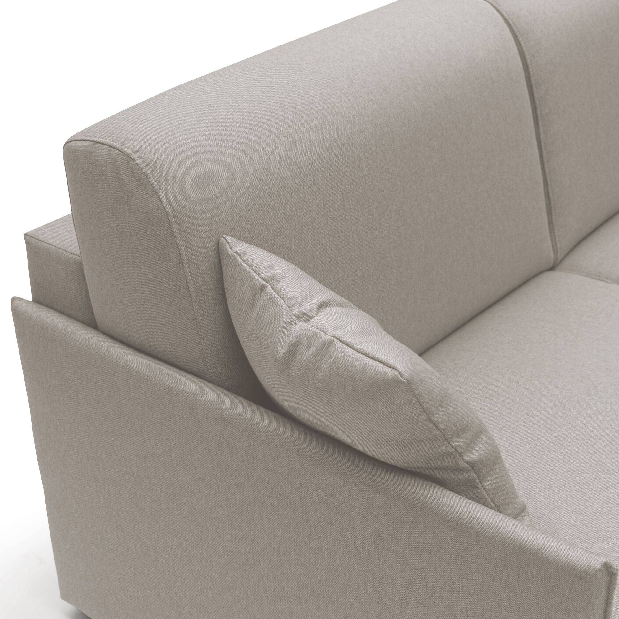 Canapé d'angle réversible tissu déhoussable Arthur - Lin - Grand 2 ...