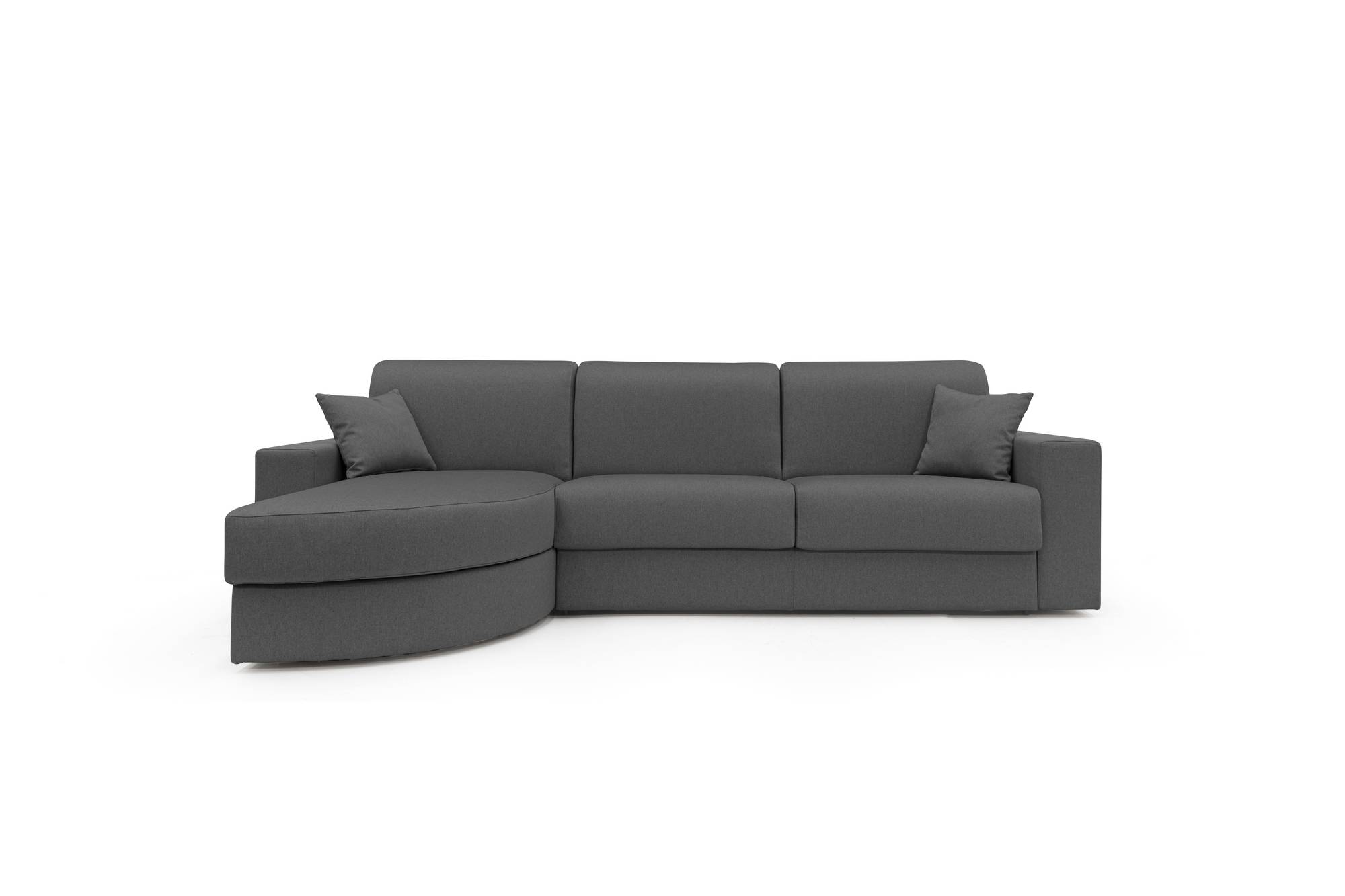 Canapé d'angle convertible tissu déhoussable Aubin - Anthracite ...