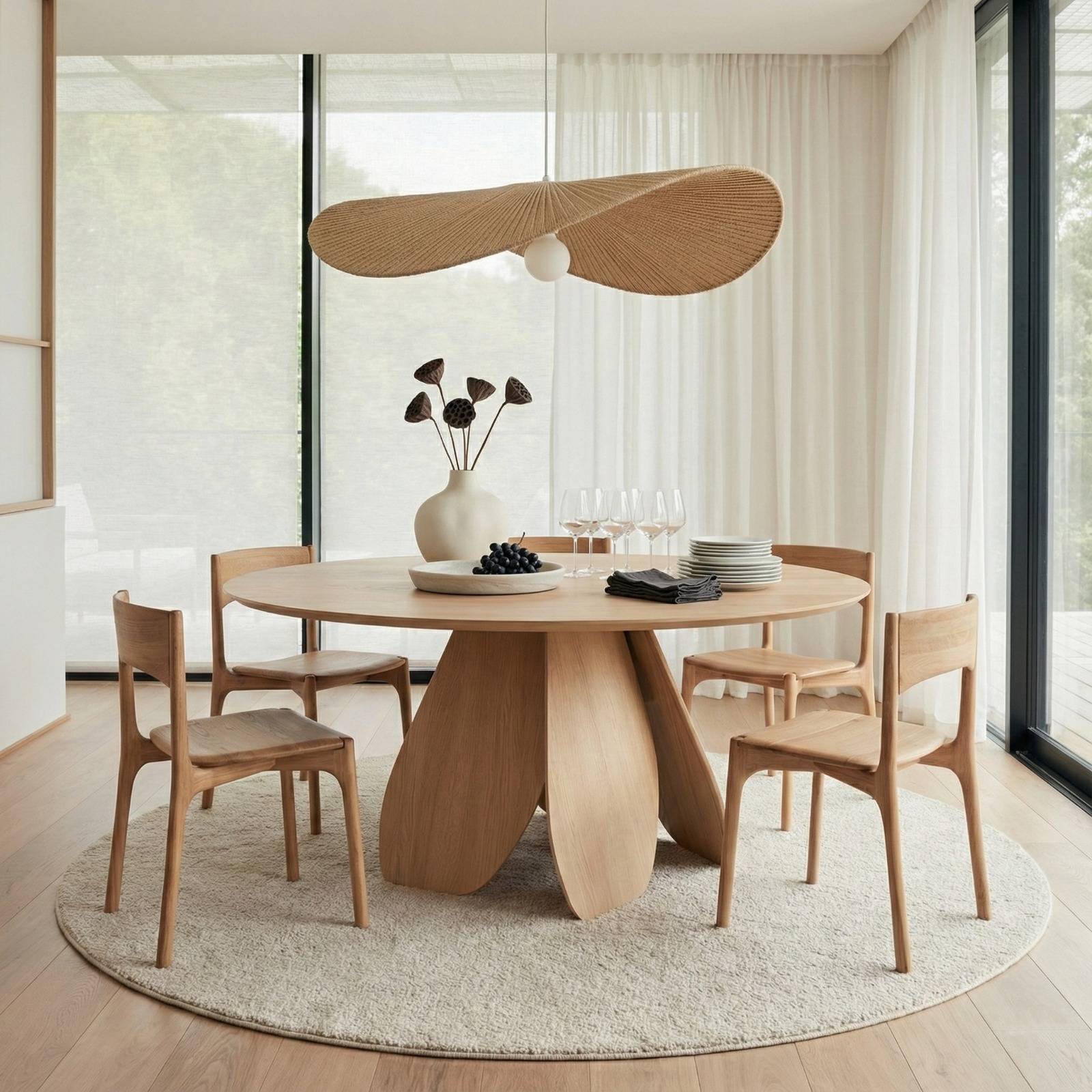 Table ronde bois 8 personnes Alba | Camif
