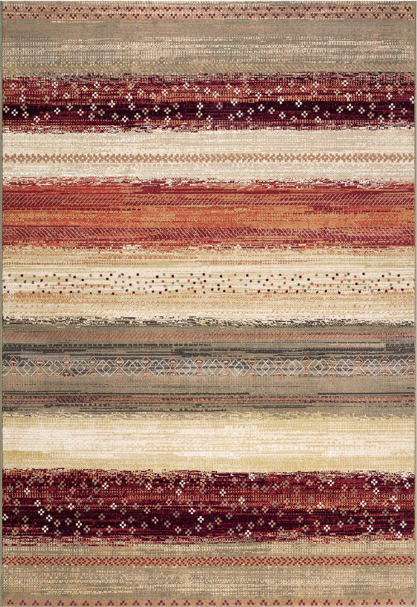 Tapis Oxane CAMIF - Beige/Rouille - 160 x 80 cm | Camif