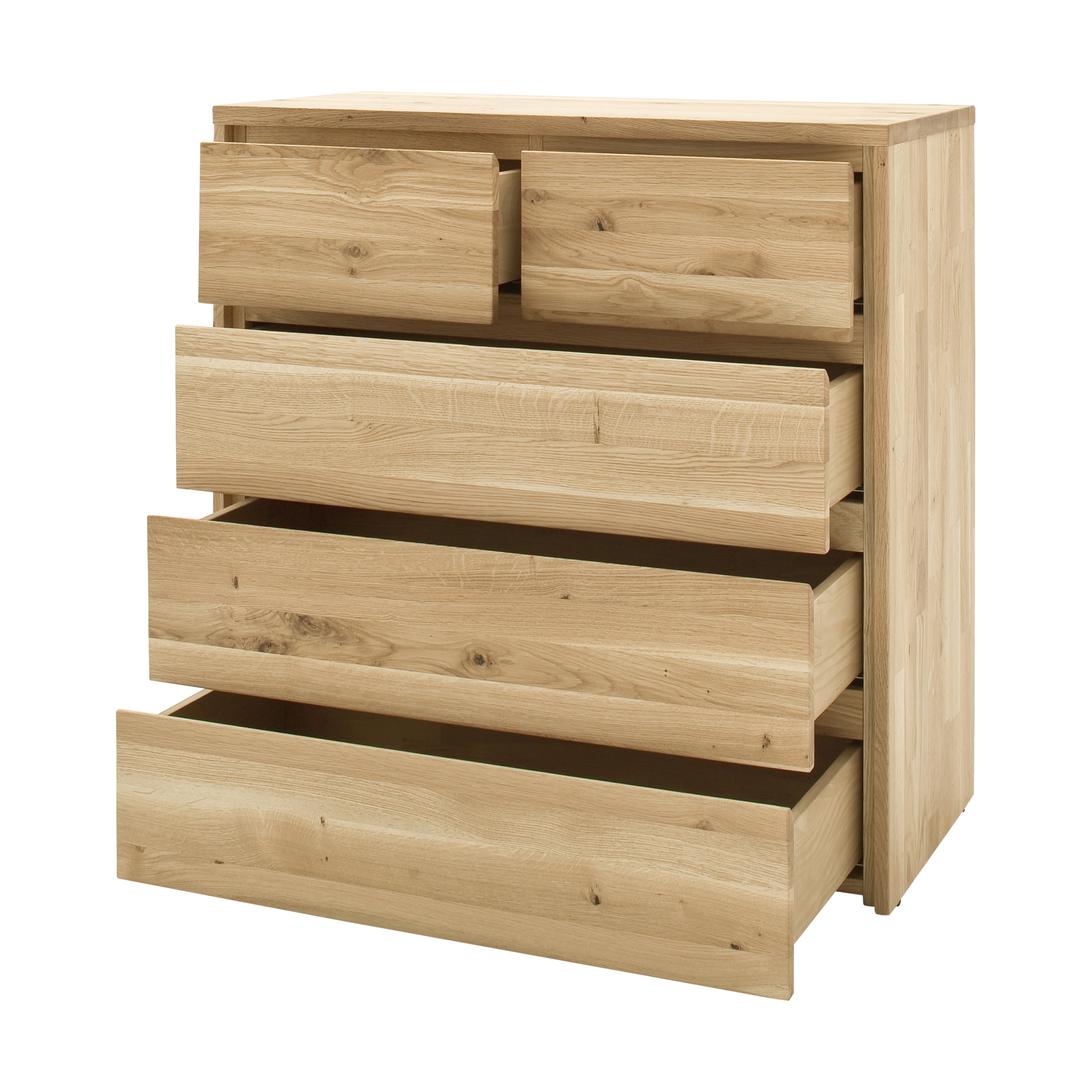 Commode chêne massif 5 tiroirs Calie | Camif