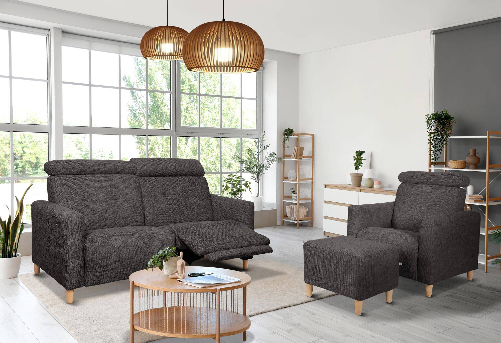 Fauteuil tissu Chambord INNOV'STYLE - Noir | Camif